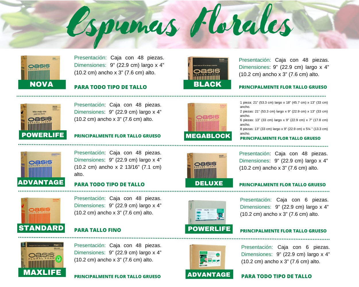 Espuma Floral OASIS® Deluxe | Oasis® Floral México